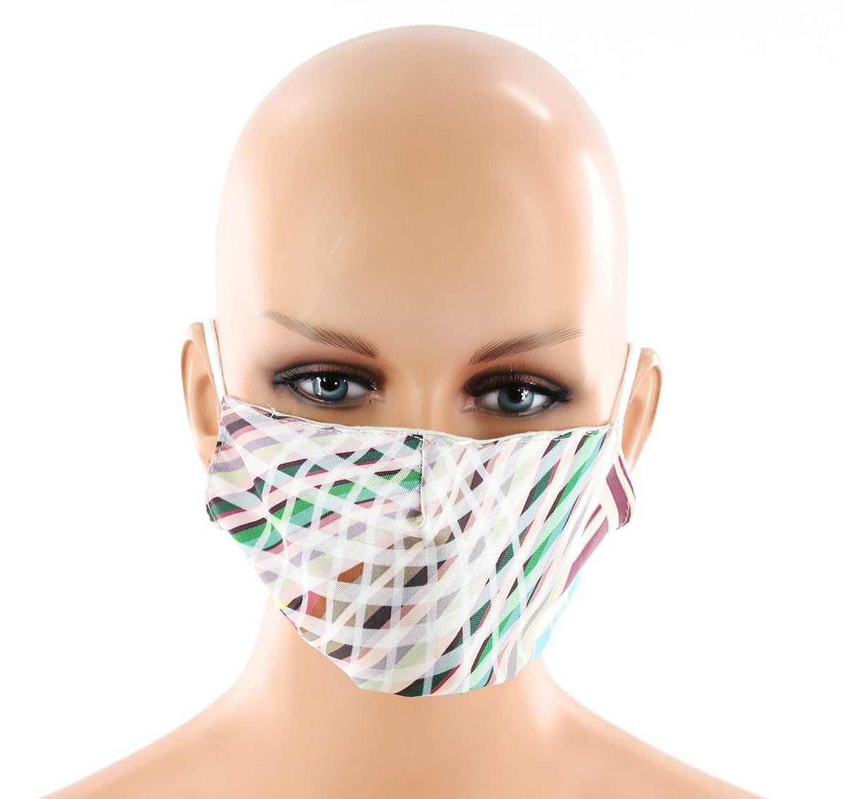 Multi Colored Stripe Print Face Mask | La Fiorentina